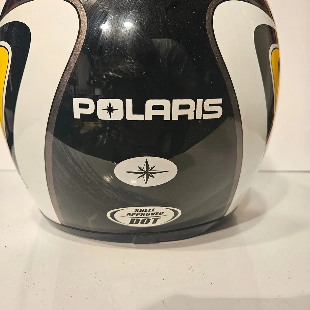 polaris | Other | Polaris Full Face Helmet Vintage Yellow Graphic Dot ...